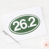 Green 26.2 Sticker (Full Marathon Sticker) | Zazzle