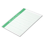 Green 8.5x11 Letter Size Left Vertical Name Notepad | Zazzle