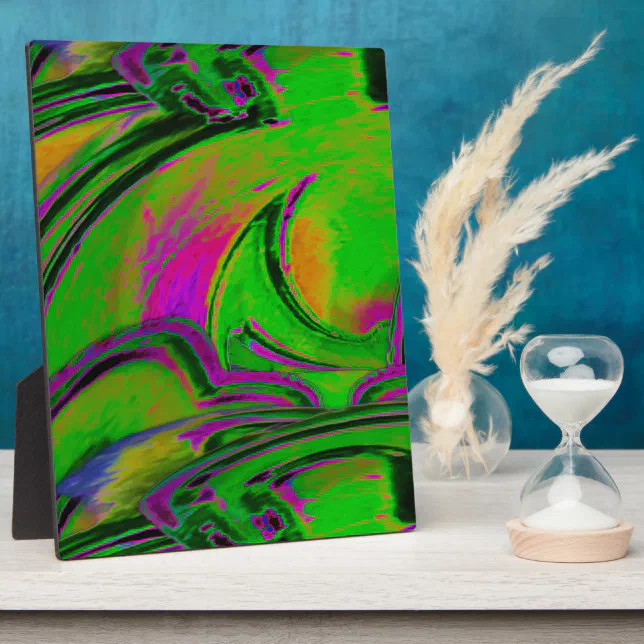 Green Abstract Plaque | Zazzle