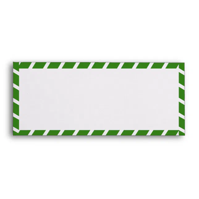 Green Airmail Stripes #10 Envelope | Zazzle