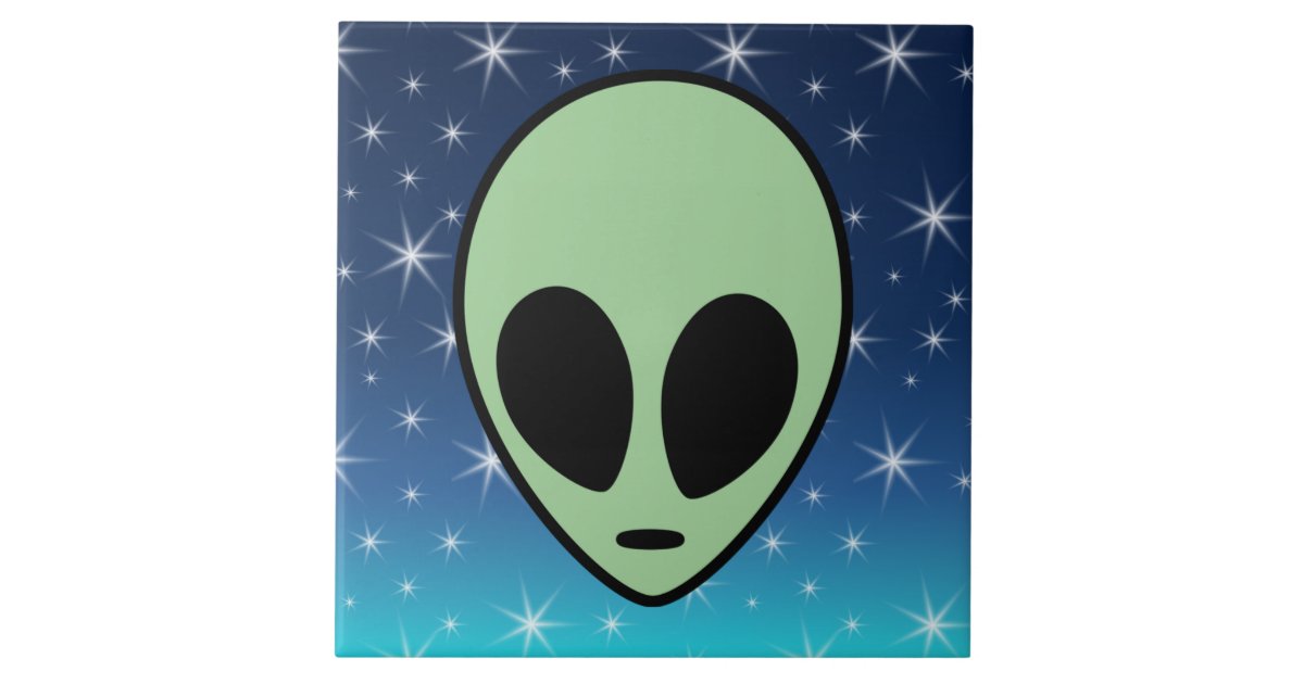 Green Alien Ceramic Tile | Zazzle