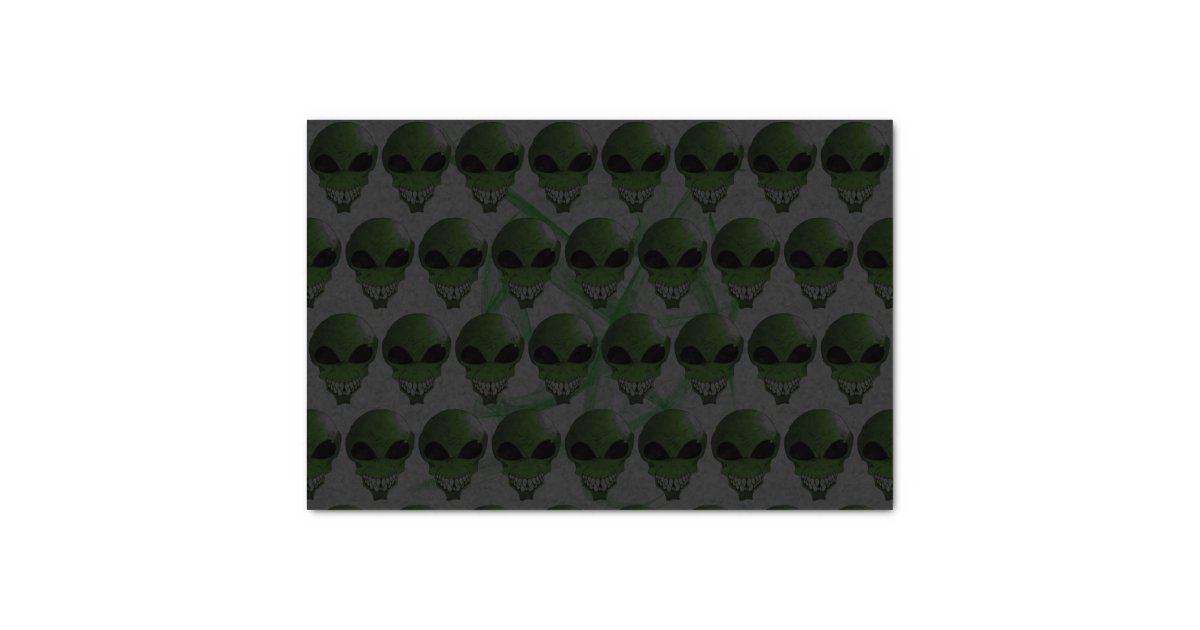 Green Alien Custom 10lb Tissue Paper | Zazzle