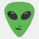 Green Alien Face Guitar Pick Plectrum | Zazzle
