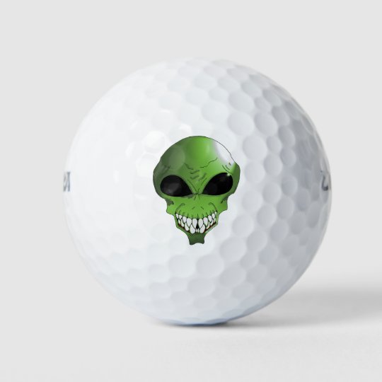 Green alien golf balls | Zazzle.com