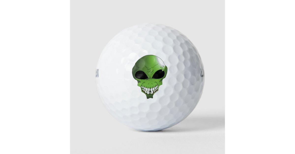 Green alien golf balls | Zazzle