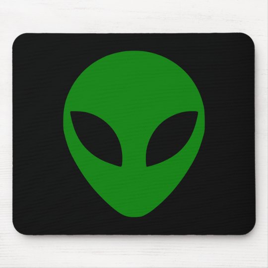 Green Alien Head Mouse Pad | Zazzle.com