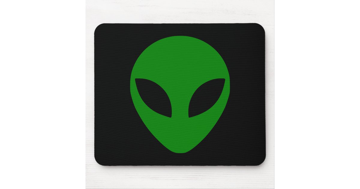 Green Alien Head Mouse Pad | Zazzle