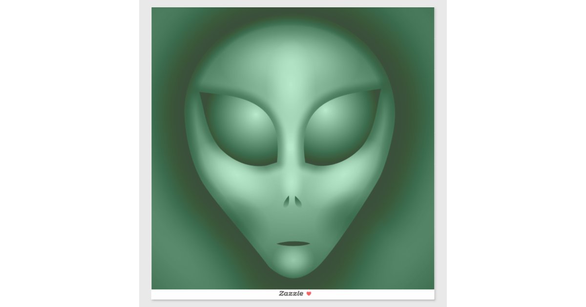 Green Alien Sticker | Zazzle