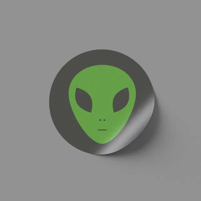 Green Alien Sticker | Zazzle