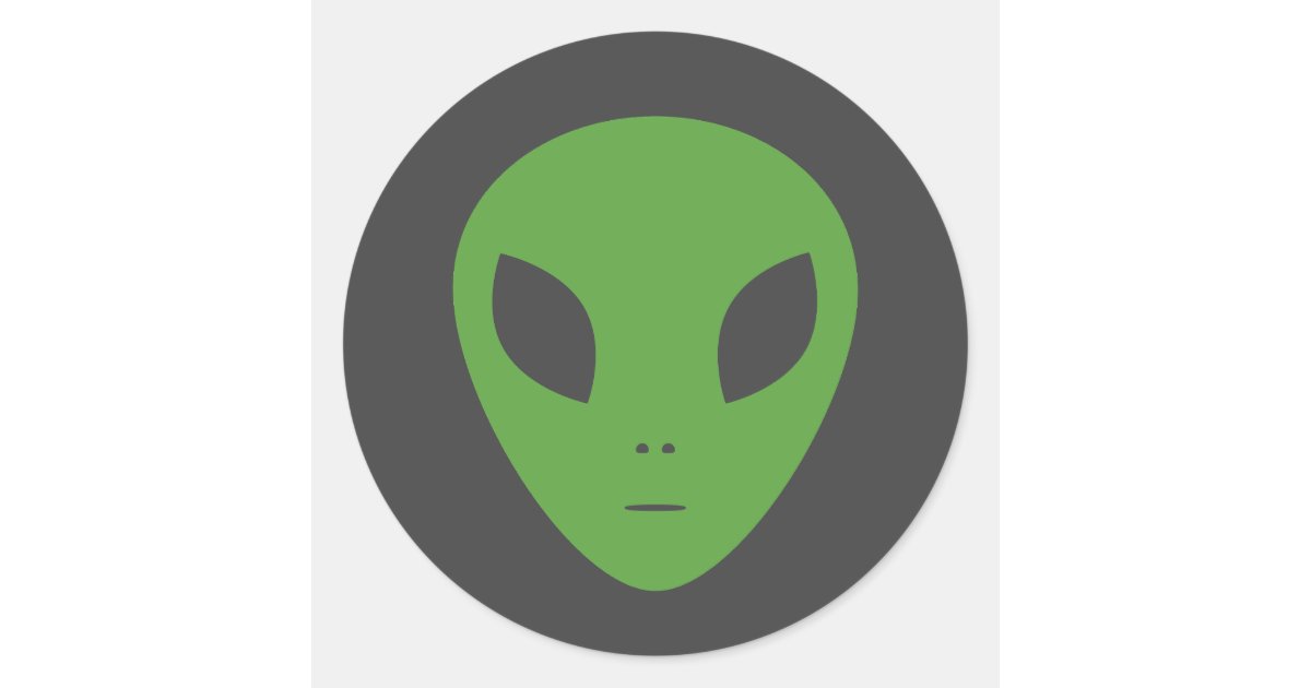 Green Alien Sticker | Zazzle