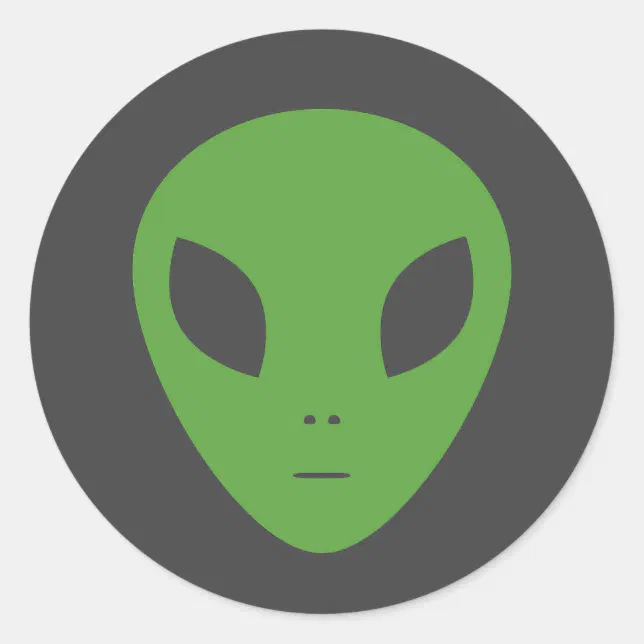 Green Alien Sticker | Zazzle