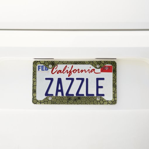 Green Alligator Animal Print License Plate Frame | Zazzle