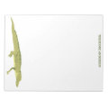 Green Alligator Personalized Writing Paper Notepad | Zazzle