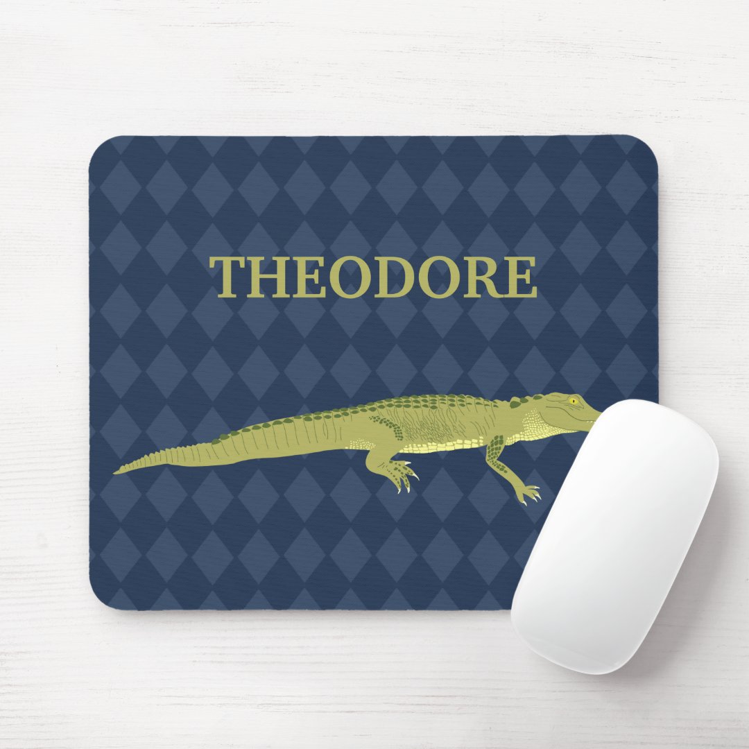 Green Alligator Realistic Graphic Personalized Mouse Pad | Zazzle