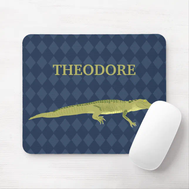 Green Alligator Realistic Graphic Personalized Mouse Pad | Zazzle