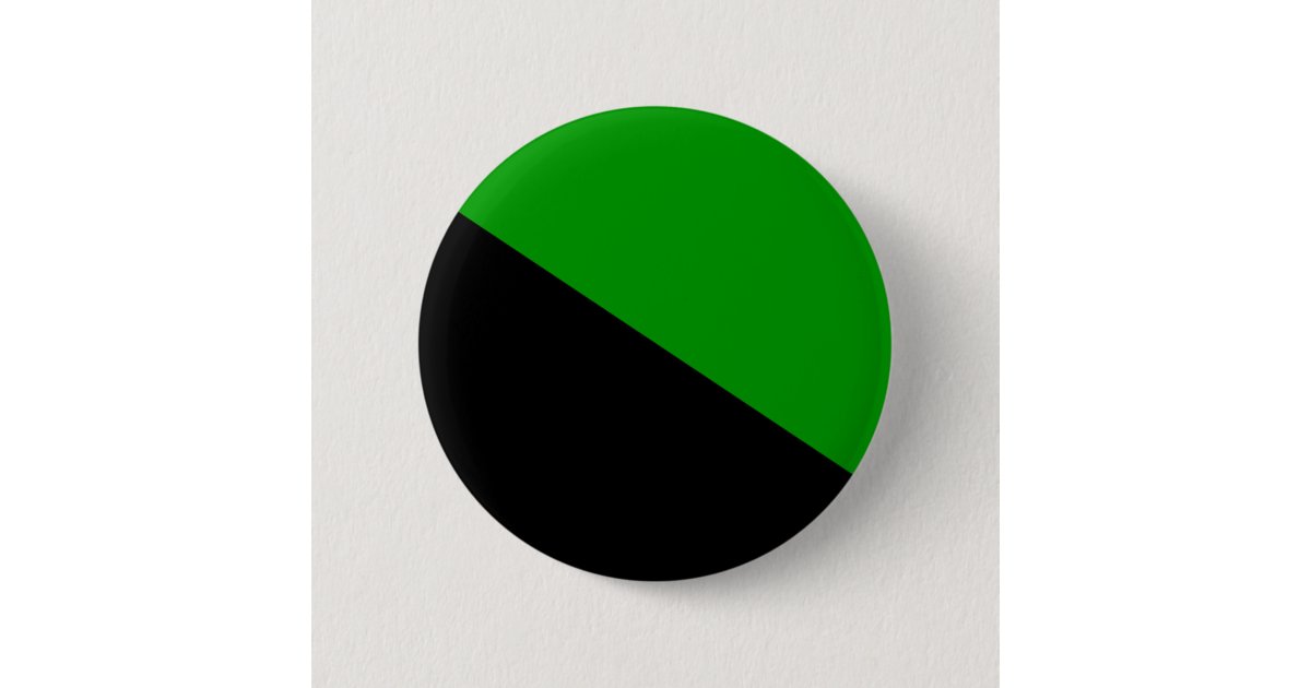 Green Anarchist flag button | Zazzle