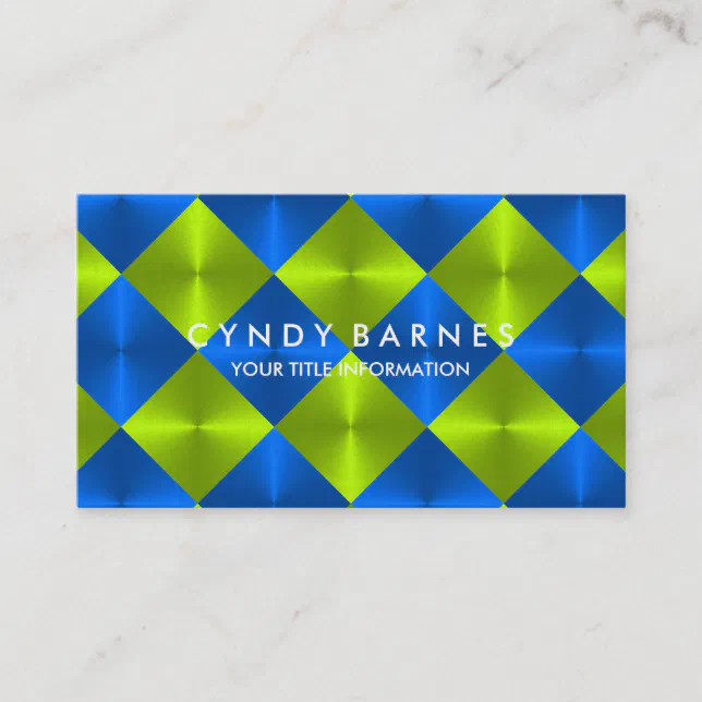 Green and Blue Tiles Business Card | Zazzle