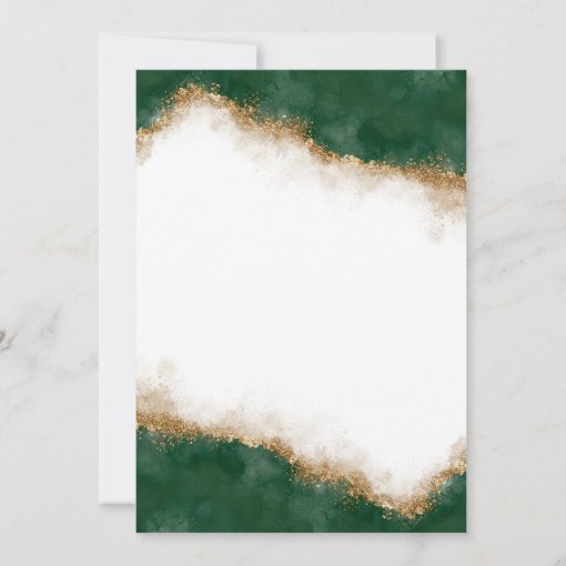 Green and Gold Elegant Wedding Invitation | Zazzle