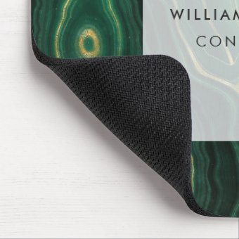Green and Gold Malachite Marble Stone Mouse Pad | Zazzle