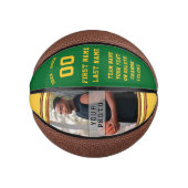 Green and Gold, Photo, Custom Mini Basketball, Mini Basketball | Zazzle