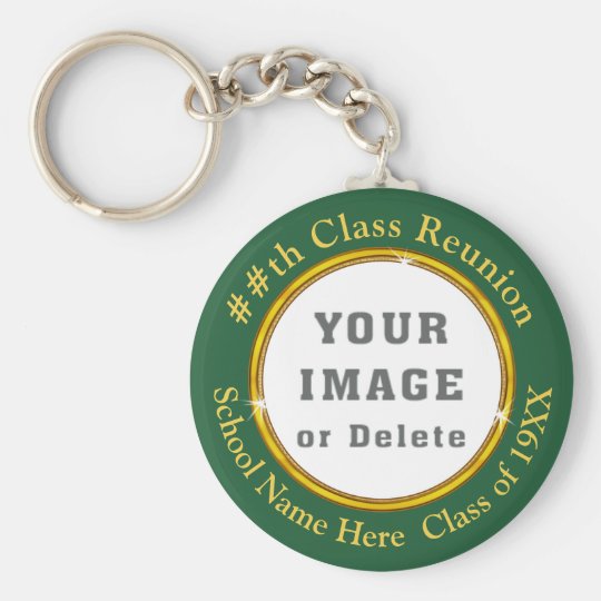 Green and Gold, Souvenirs Items for Class Reunion Keychain | Zazzle.com