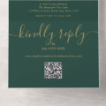 Green And Gold String Lights QR Code Wedding All In One Invitation | Zazzle