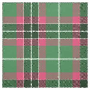 Plaid Scottish tartan pink classic retro stylish Fabric | Zazzle