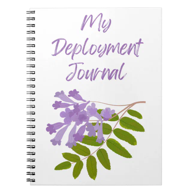 Green and Purple My Deployment Journal | Zazzle