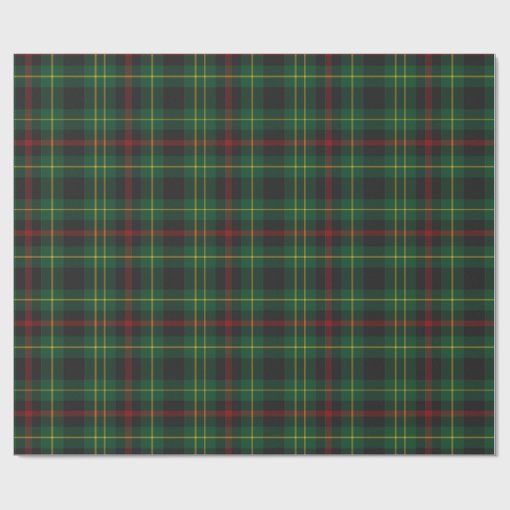 Green and red plaid wrapping paper | Zazzle