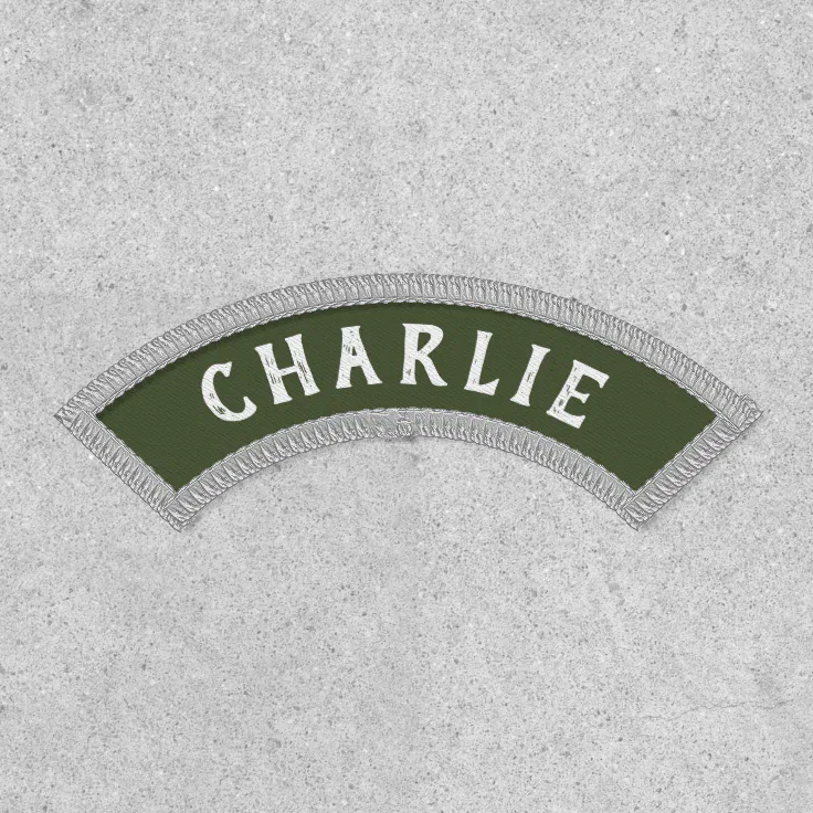 Green and silver custom name patches | Zazzle