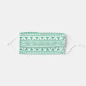 Green And White Aztec Tribal Pattern Printed Adult Cloth Face Mask | Zazzle