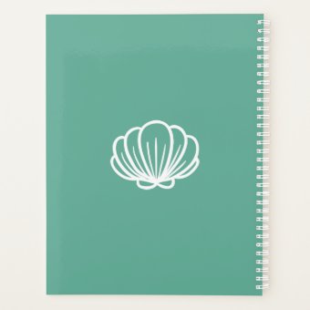 Green and White My Birthstone is a Seashell Planner | Zazzle