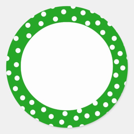 Green and white polka dot label | Zazzle.com