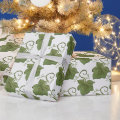 Green and White Pumpkin Vines Wrapping Paper | Zazzle