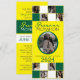 Green and Yellow 9 Photo Graduation Announcement | Zazzle