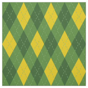 Green Argyle Pattern Fabric | Zazzle.com