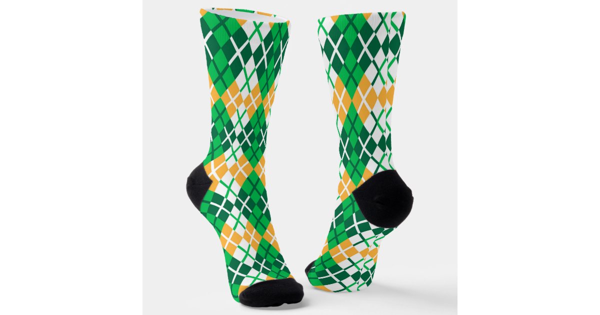 Green And Yellow Argyle Socks | Zazzle
