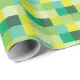 Green and Yellow Pixelated Pattern | Pixel Art Wrapping Paper | Zazzle