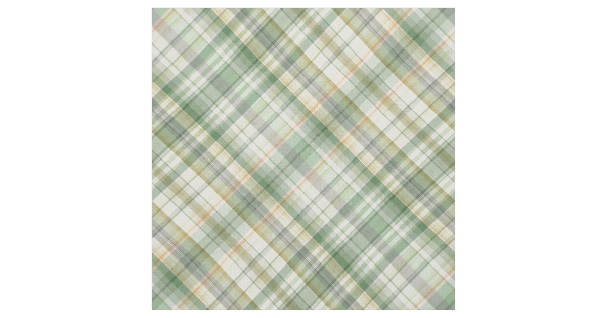 Green and yellow plaid fabric | Zazzle