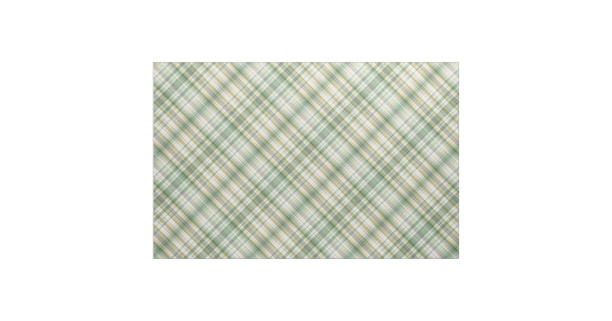Green and yellow plaid fabric | Zazzle