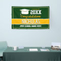 Green and Yellow School Colors Graduation Banner | Zazzle