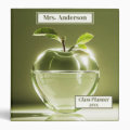 Green Apple Back to School Teacher Binder | Zazzle