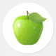 Green Apple Classic Round Sticker | Zazzle
