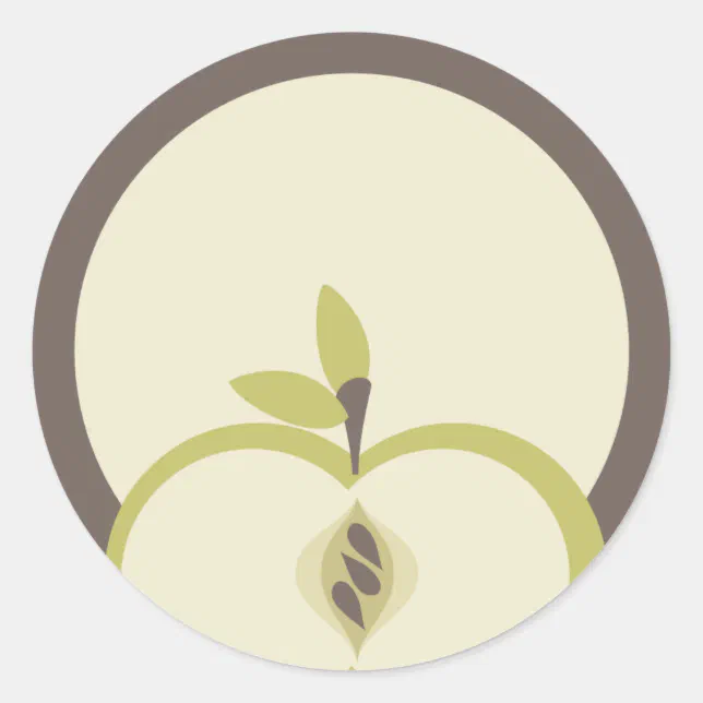 green apple from my kitchen baking gift sticker | Zazzle