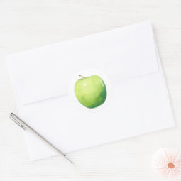 Green Apple Sticker | Zazzle