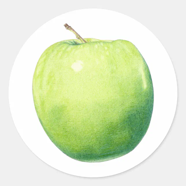 Green Apple Sticker | Zazzle