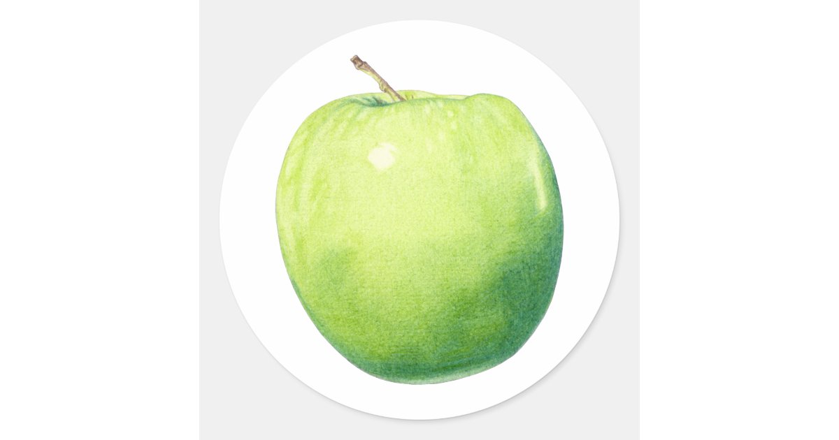 Green Apple Sticker | Zazzle