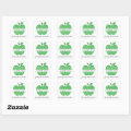 Green Apple Teacher Thank You Square Sticker | Zazzle
