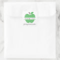 Green Apple Teacher Thank You Square Sticker | Zazzle