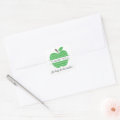 Green Apple Teacher Thank You Square Sticker | Zazzle